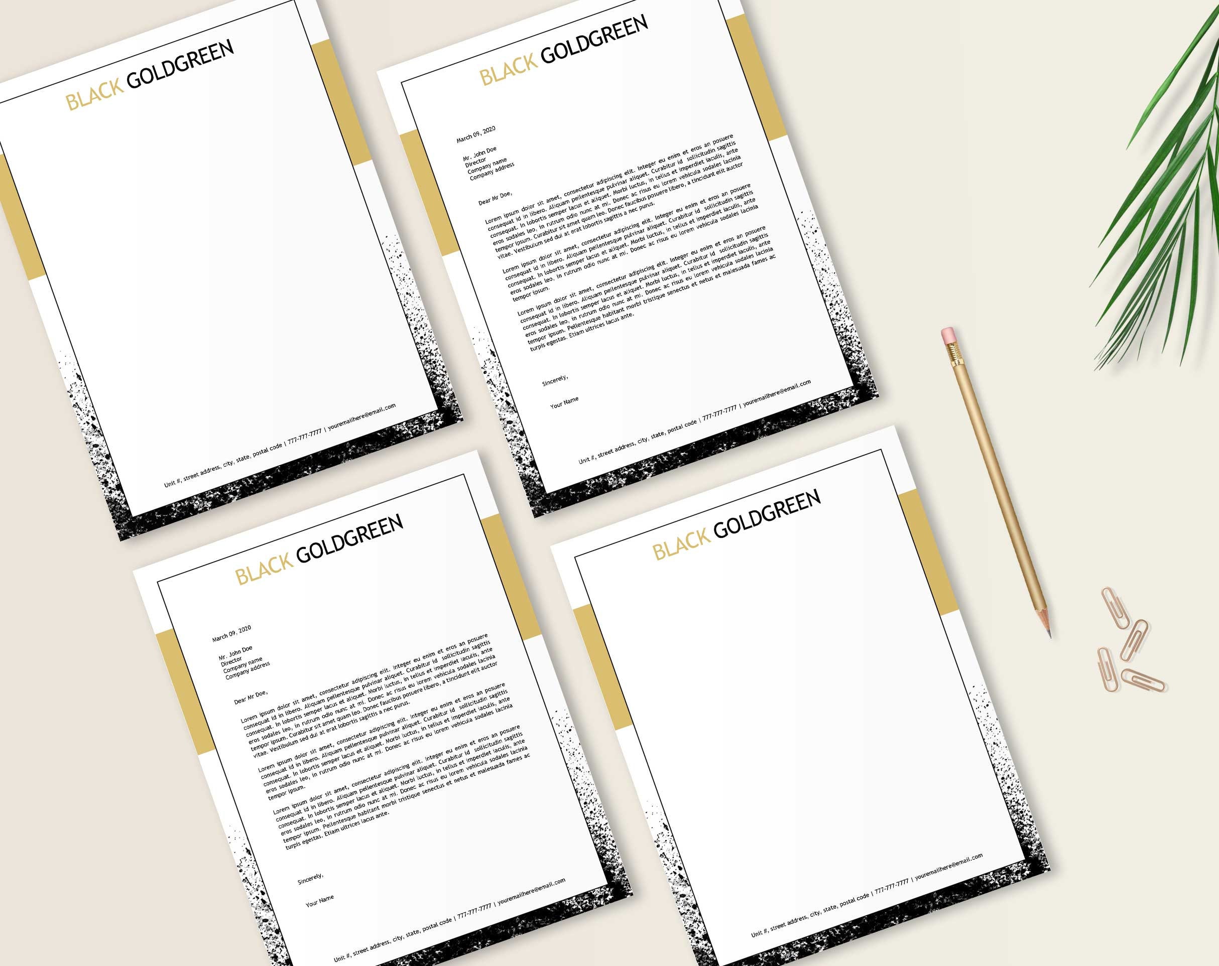Printable Template Letterhead Design | Custom Stationery Writing Paper ...