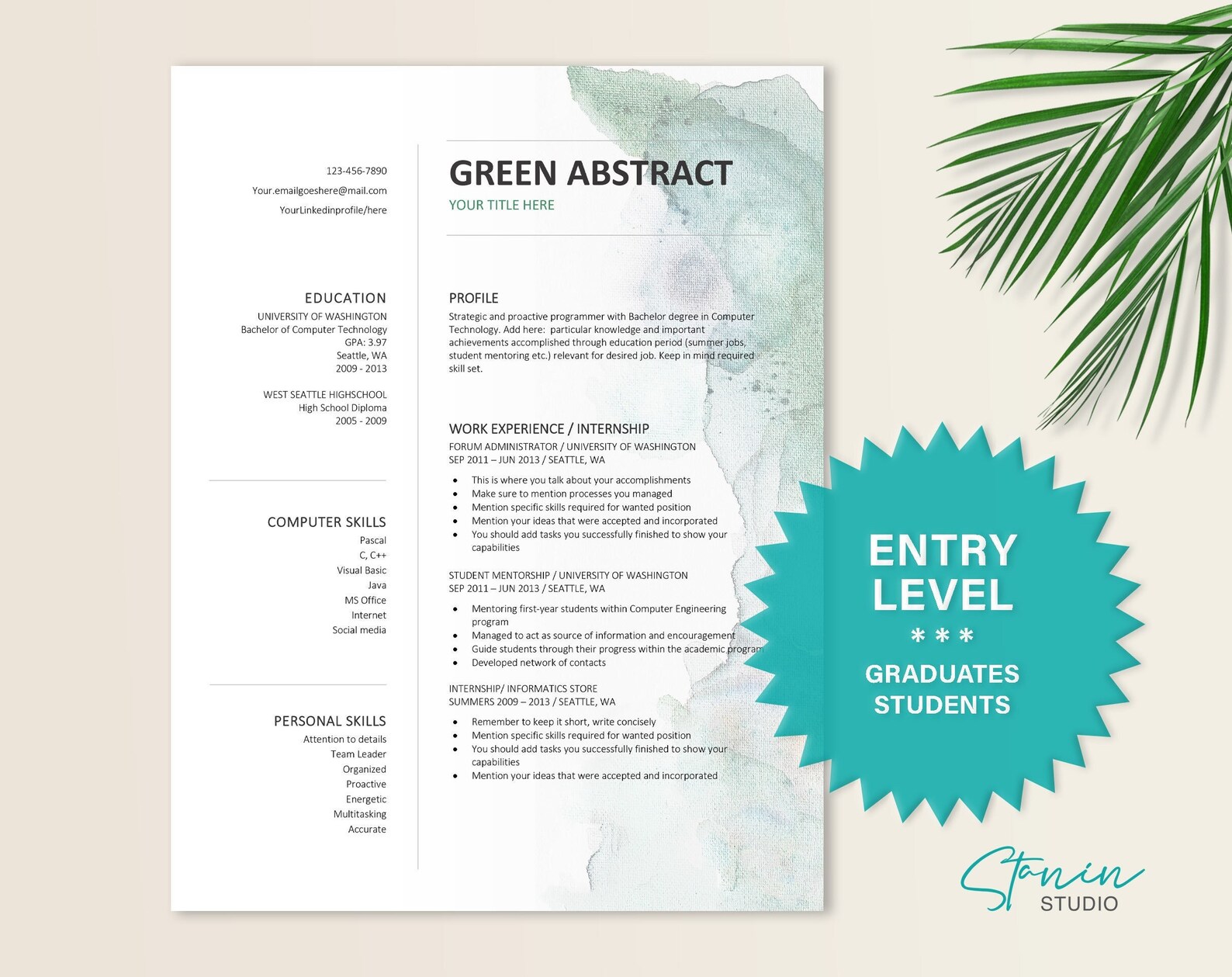 Career Starter Pack CV Starter Pack Internship Resume - Etsy