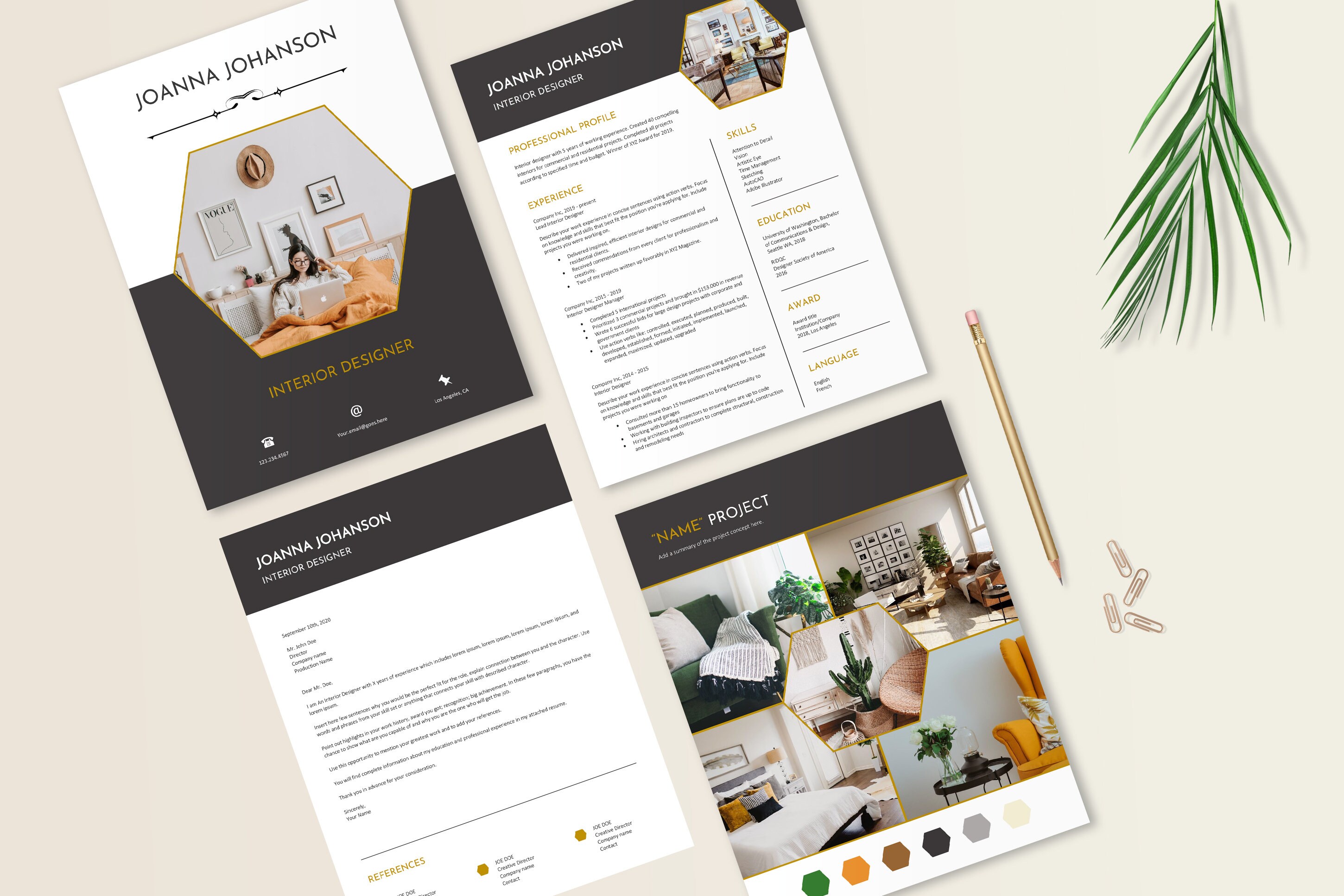 Interior Designer Resume Design Interior Design Portfolio Interior ...