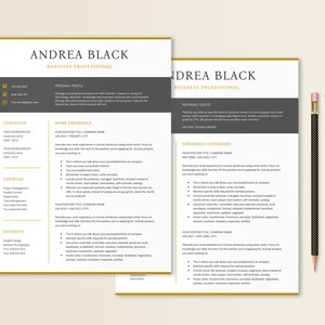 Resume Template, Resume Template Word, Modern Resume Design, Cover ...