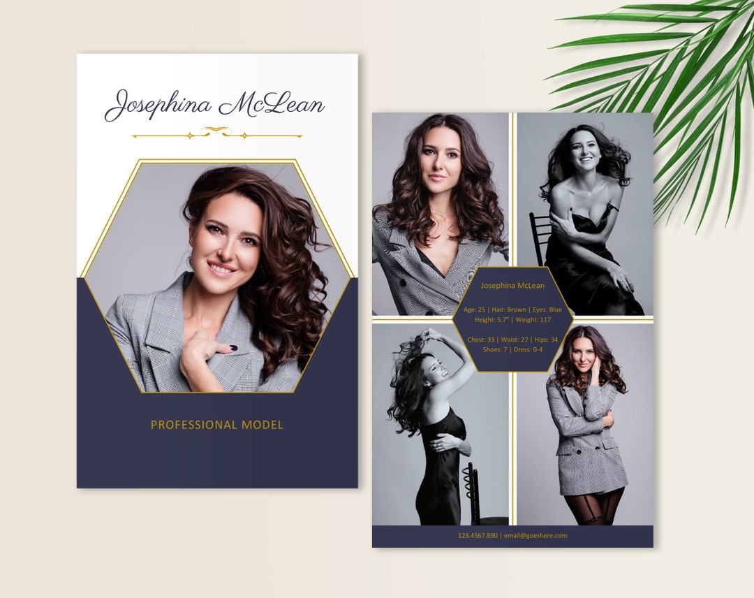 Modeling Comp Card MS Word Template, Modeling Agency, Model Photo Card ...