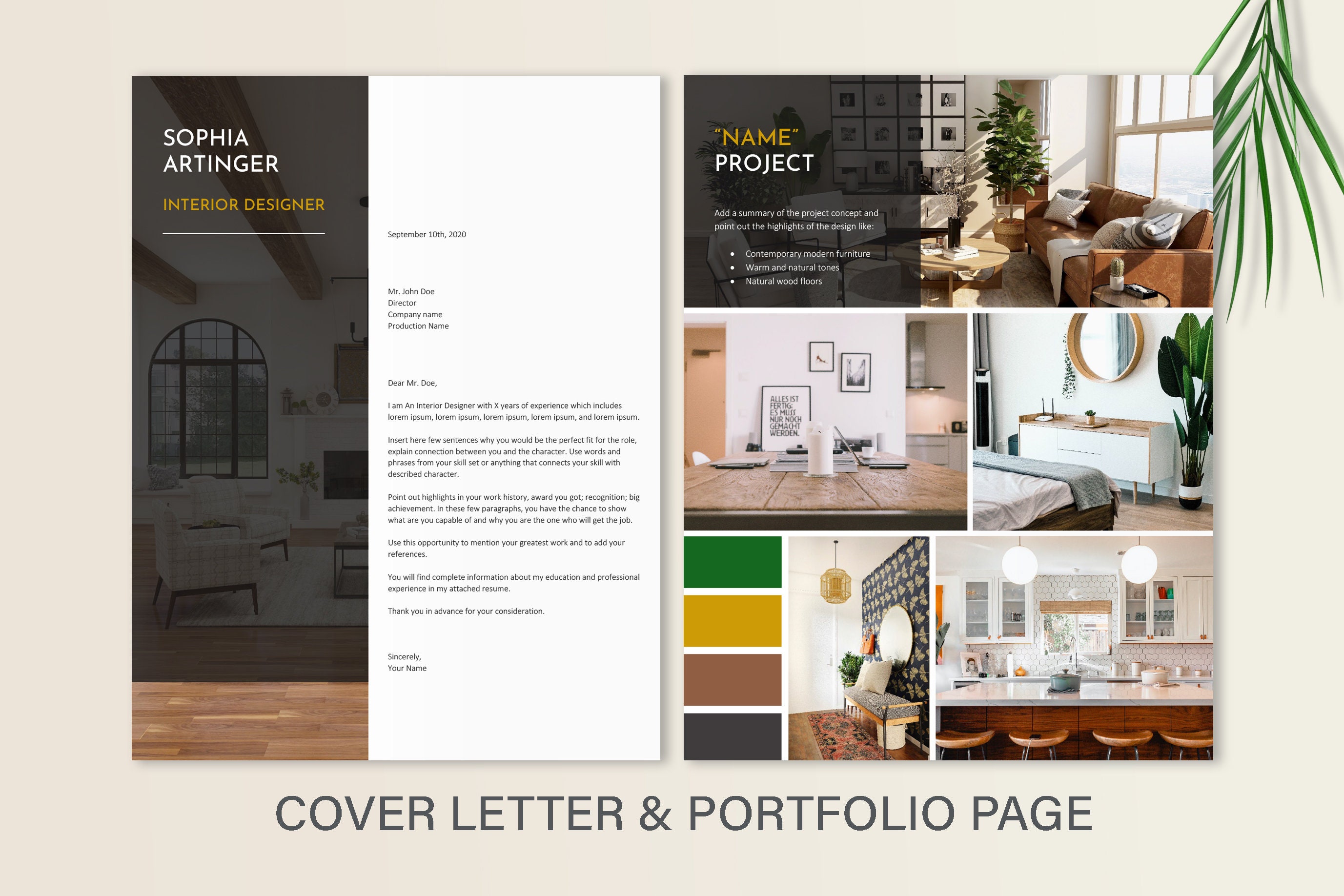 Interior Designer Resume Template | Interior Design Portfolio ...