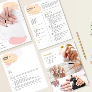 Nail Technician Resume Portfolio, Esthetician Resume, Modern Resume ...