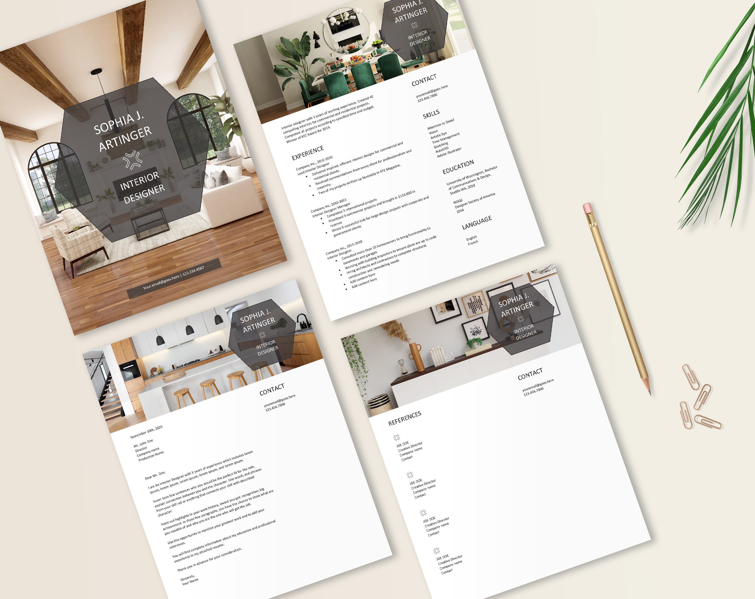 Interior Designer Resume Template Word Interior Decorator Resume ...