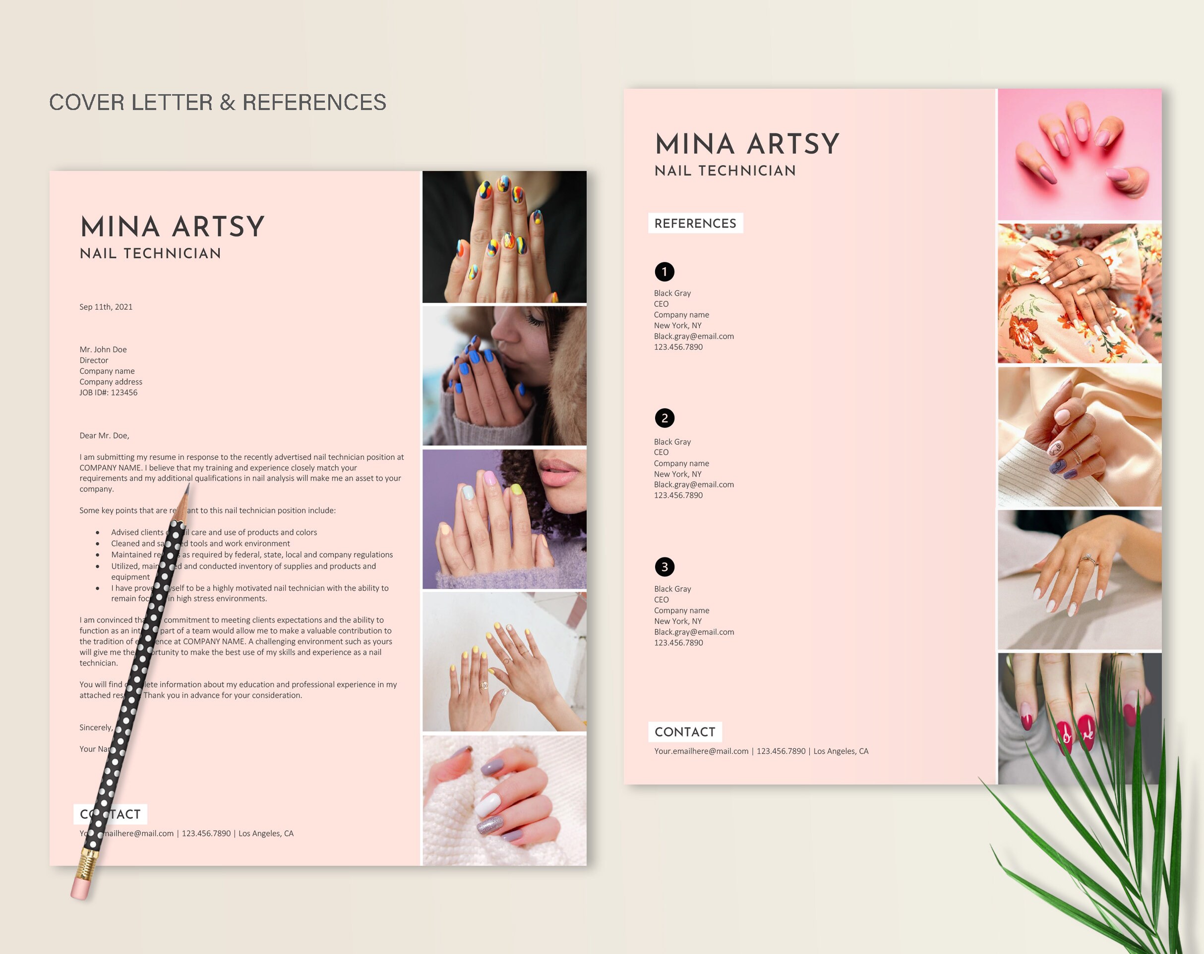 Nail Technician Resume Template, Esthetician Resume, Modern Resume ...