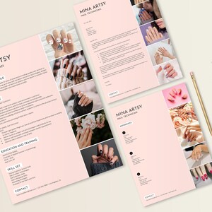 Nail Technician Resume Template, Esthetician Resume, Modern Resume ...