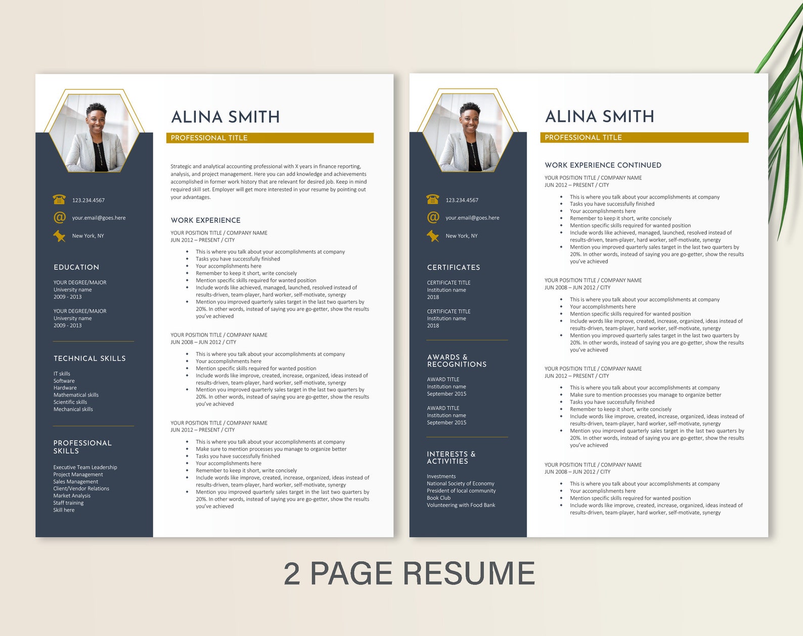 Resume Template, CV Template, Resume With Photo, Resume Writing Tips ...
