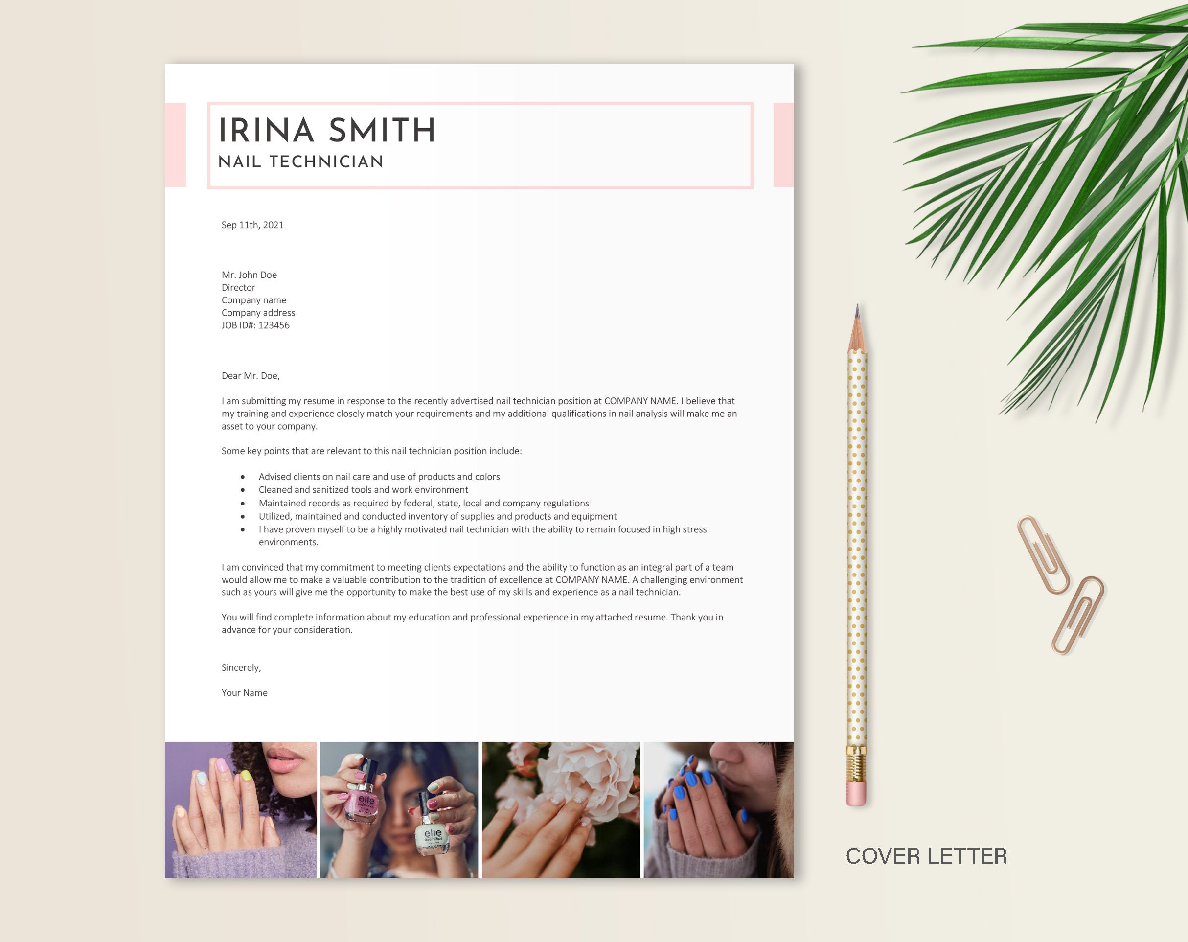 Nail Technician Resume Template, Esthetician Resume, Modern Resume ...