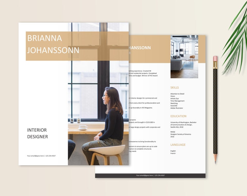 Interior Designer Resume Template Word | Interior Decorator Resume ...