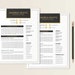 Black and Gold Resume Template + Cover Letter | Modern Resume Editable ...