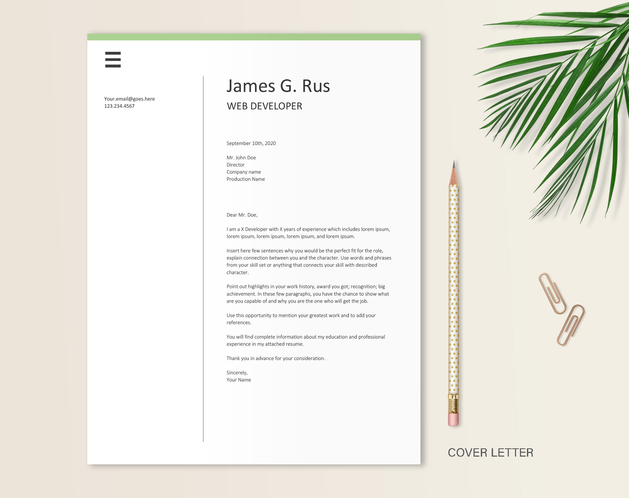 Developer Resume Template | Software Engineer Resume | Web Developer CV ...