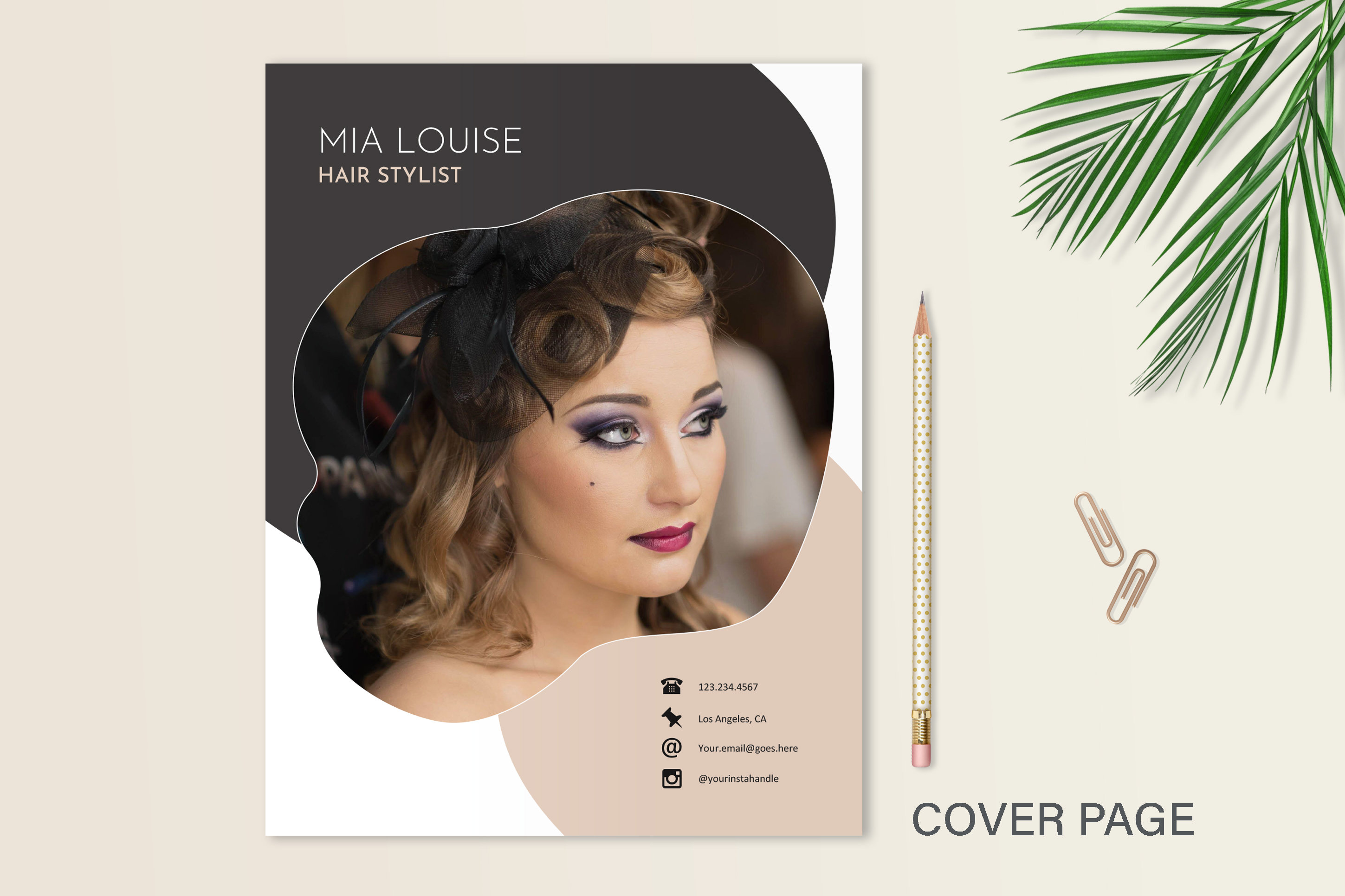 Hair Stylist Resume Design | Hair Stylist Portfolio | Hairdresser CV ...