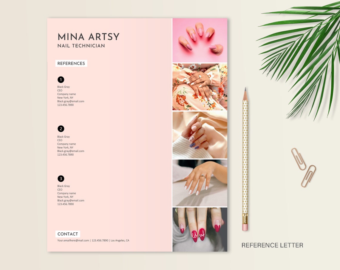 Nail Technician Resume Template, Esthetician Resume, Modern Resume ...