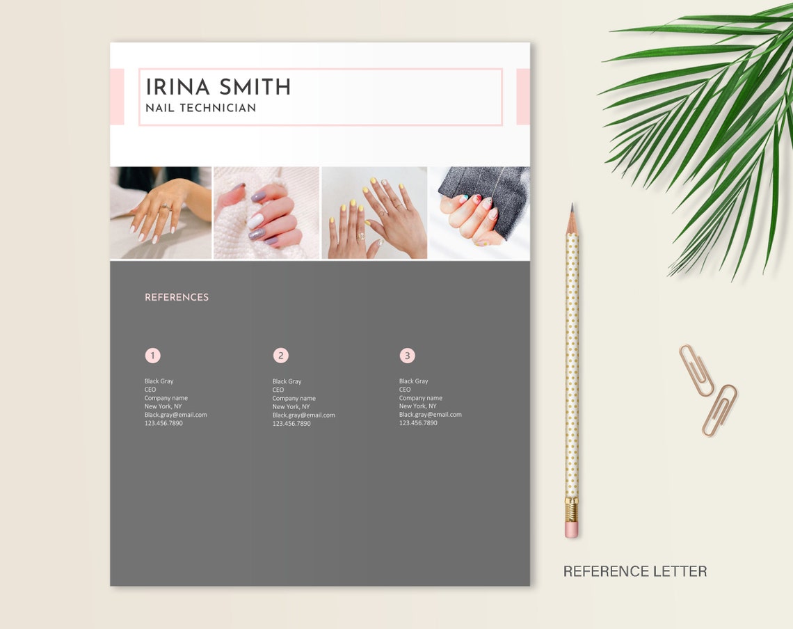 Nail Technician Resume Template, Esthetician Resume, Modern Resume ...