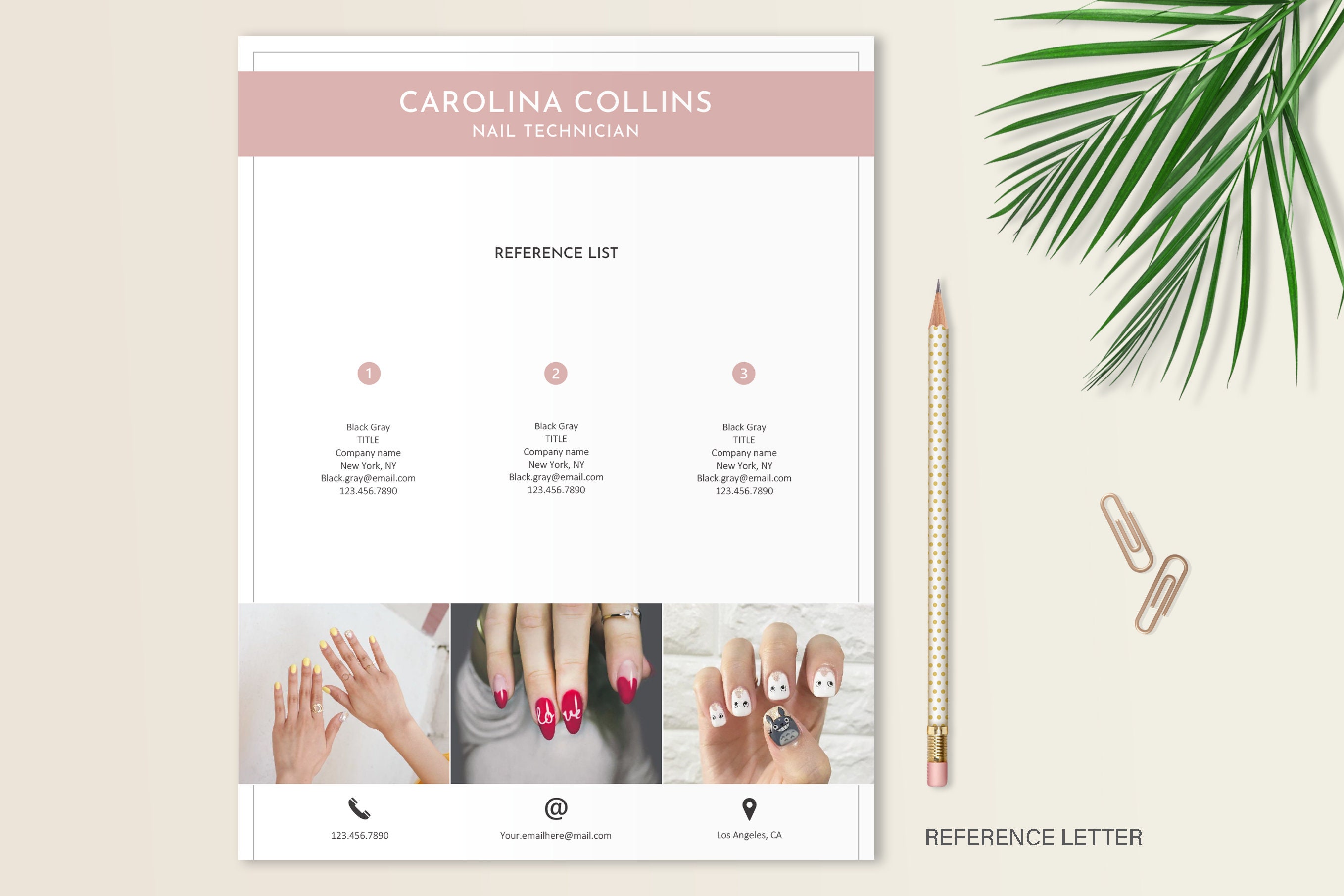 Nail Technician Resume Template, Esthetician Resume, Modern Resume ...