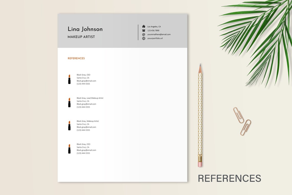 Makeup Artist Resume, Modern Resume Template, Esthetician Resume ...