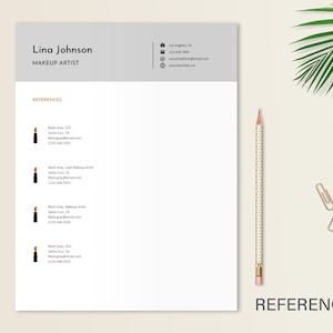 Makeup Artist Resume, Modern Resume Template, Esthetician Resume ...