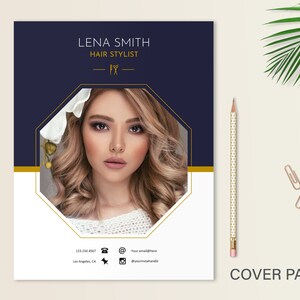 Hair Stylist Resume Design | Hair Stylist Portfolio | Hairdresser CV ...