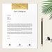 Luxury Letterhead Template DIY Stationery Gold Stationery Paper ...