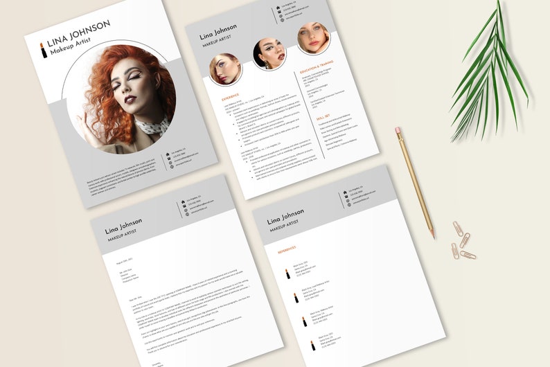 Makeup Artist Resume, Modern Resume Template, Esthetician Resume ...