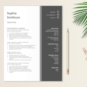 Career Starter Pack CV Starter Pack Internship Resume Template Editable ...