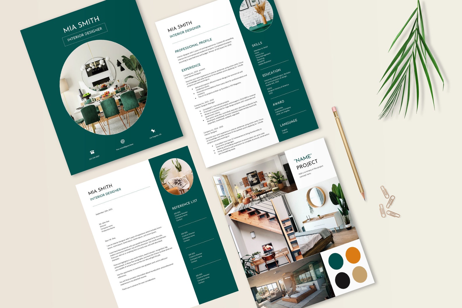 Interior Designer Resume Template Word Interior Decorator Resume ...