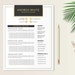 Black and Gold Resume Template + Cover Letter | Modern Resume Editable ...