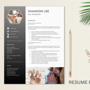 Nail Technician Resume Template, Esthetician Resume, Modern Resume ...
