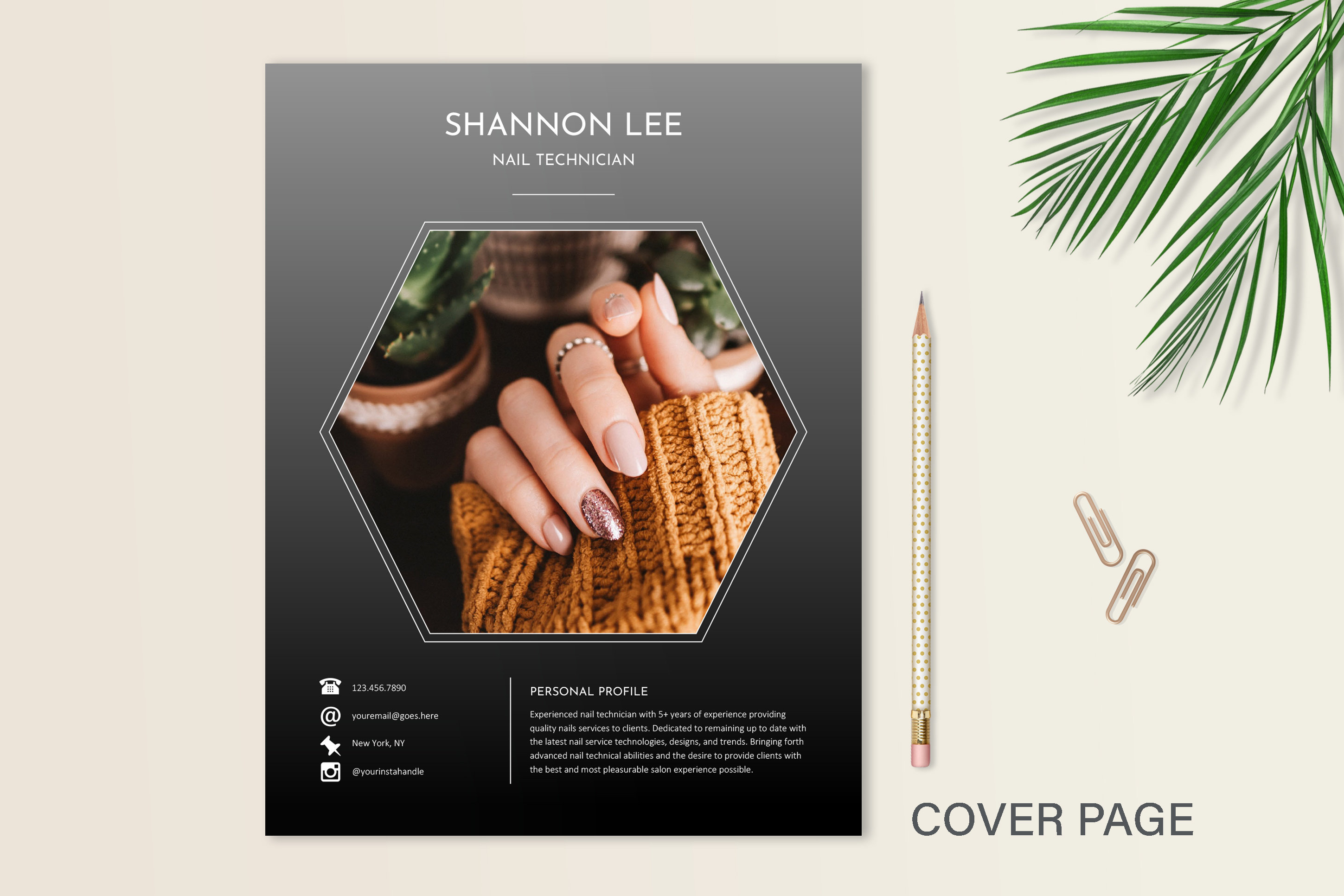 Nail Technician Resume Template, Esthetician Resume, Modern Resume ...