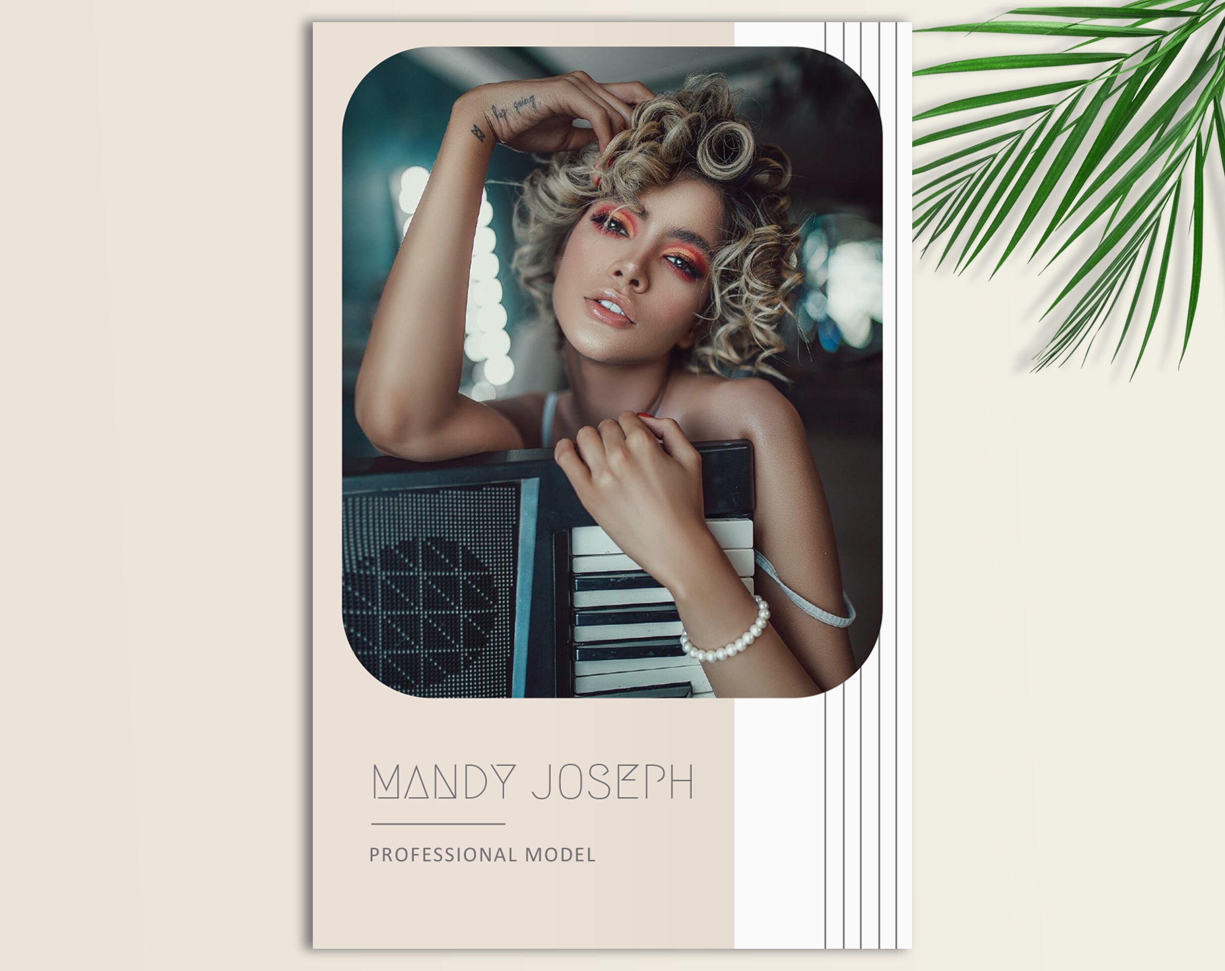 Modeling Comp Card MS Word Template, Modeling Agency, Model Photo Card ...