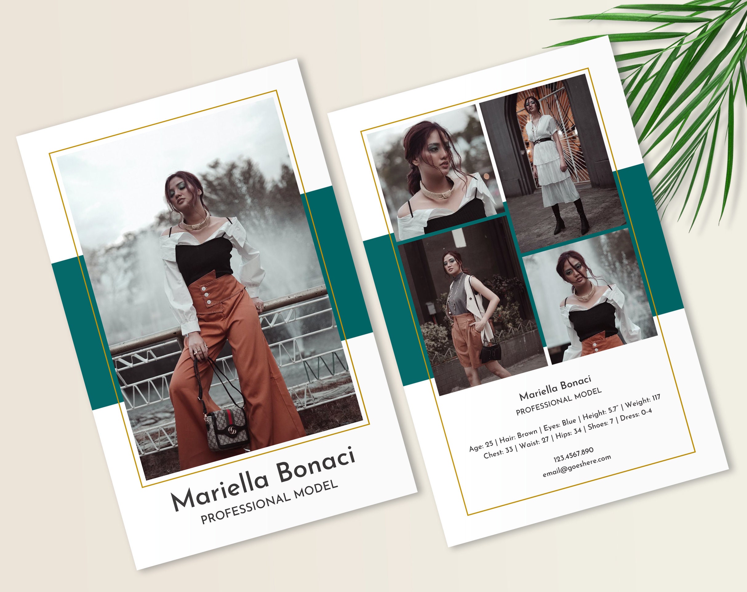 Modeling Comp Card MS Word Template, Modeling Agency, Model Photo Card ...