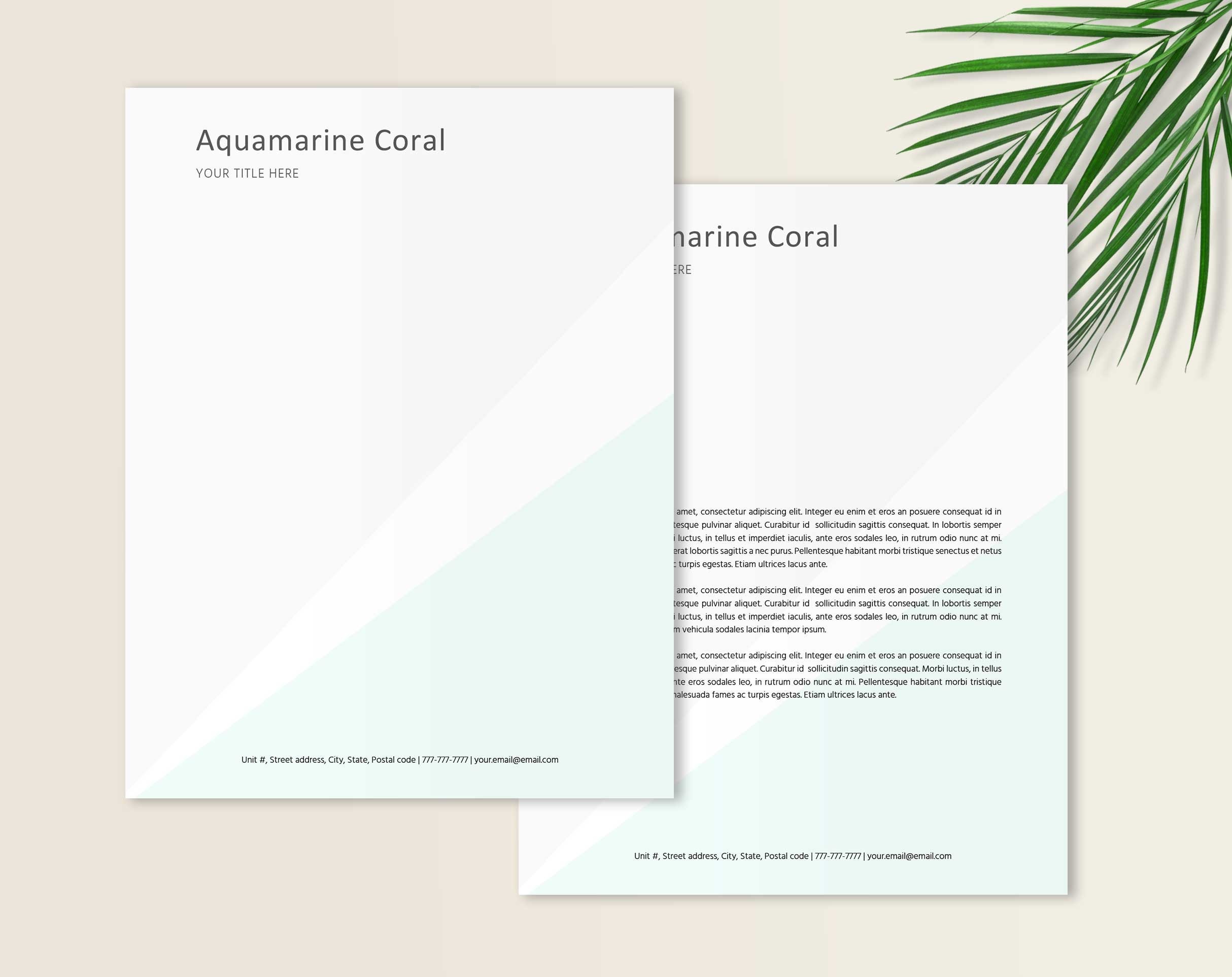 Personalized Letterhead DIY Stationery Writing Paper Download ...