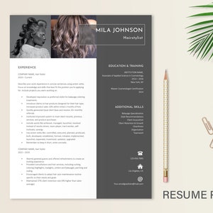Hairstylist Resume, Modern Resume Template, Esthetician Resume, Beauty ...