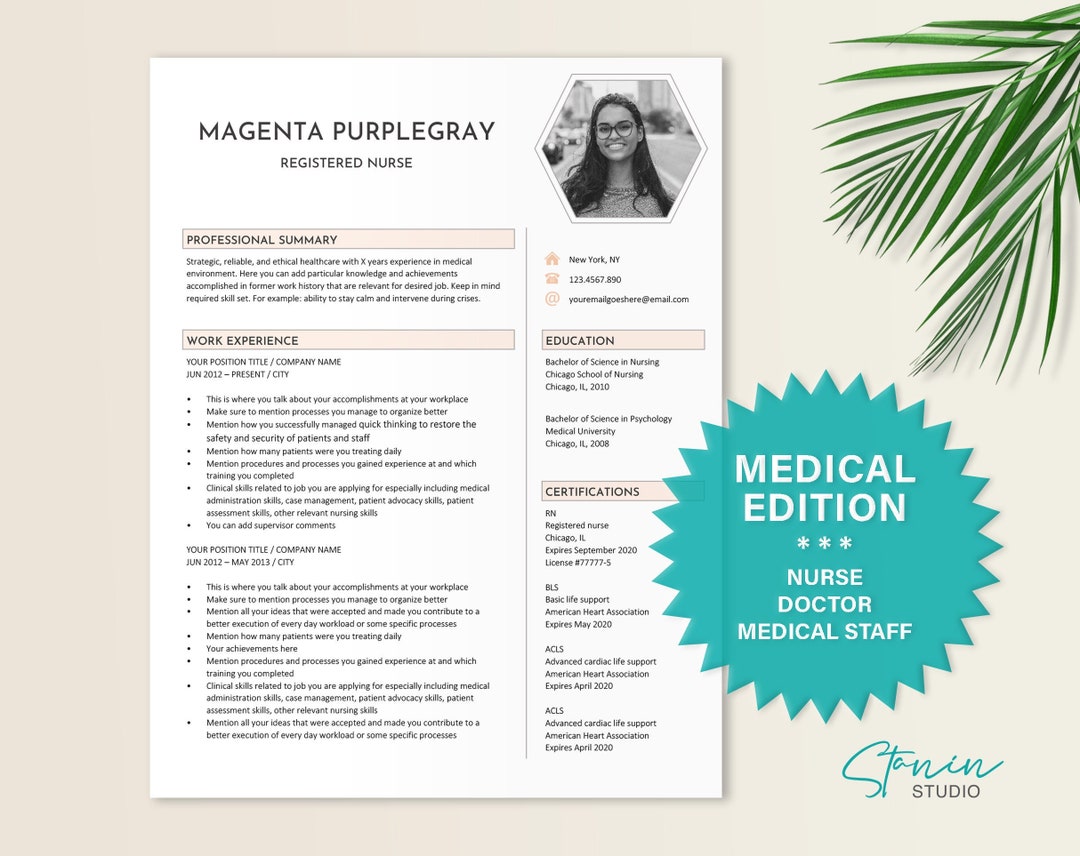 Medical Resume Doctor CV Nurse Resume Writing Tips Cover Letter ...