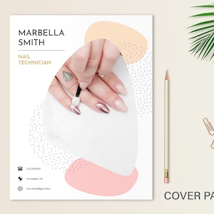 Nail Technician Resume Portfolio, Esthetician Resume, Modern Resume ...