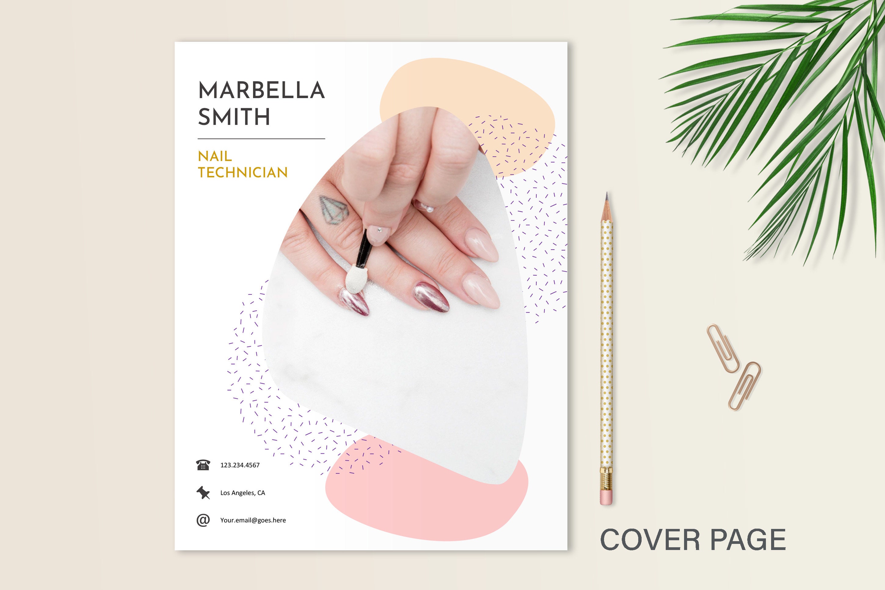 Nail Technician Resume Portfolio, Esthetician Resume, Modern Resume ...