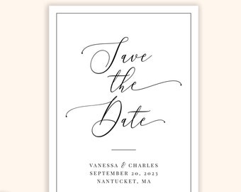 Cursive Save the Date - Etsy
