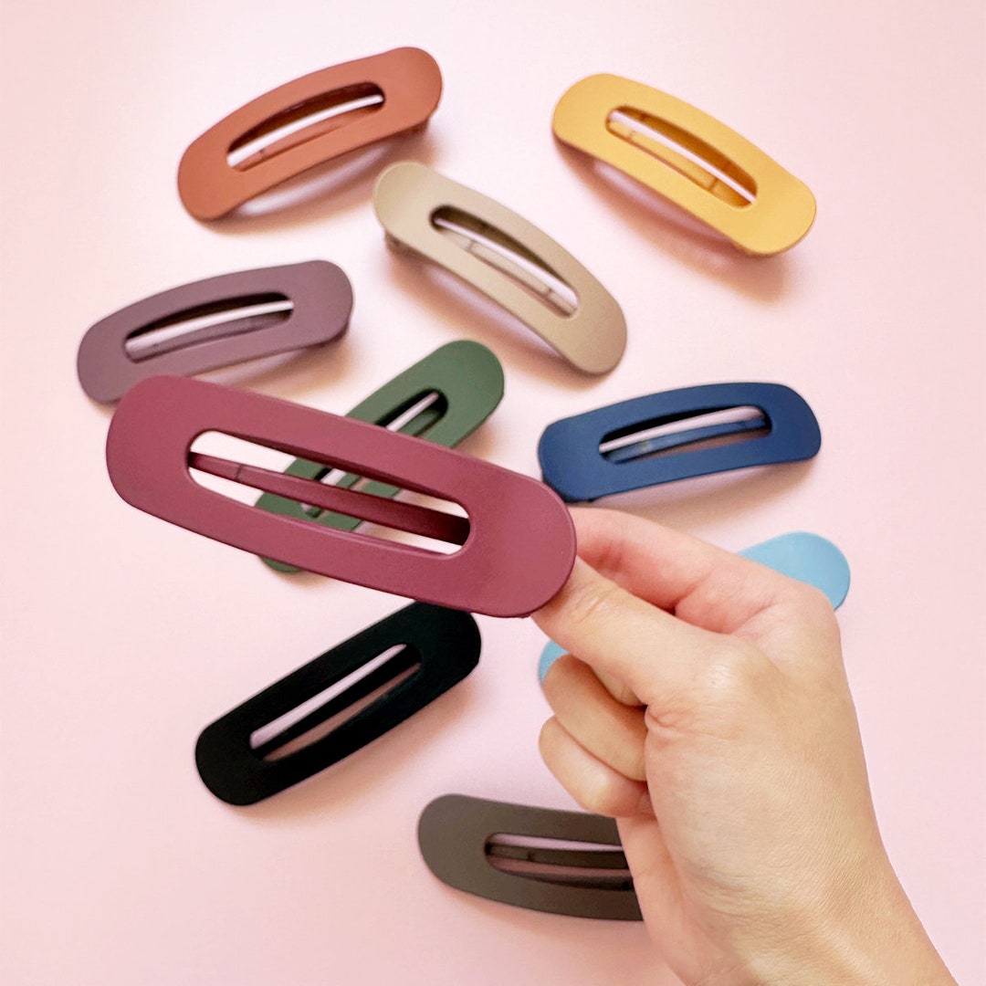 Jumbo Matte Lay Flat Hair Clips | Women's Girl's Hair Accessories (10 ...