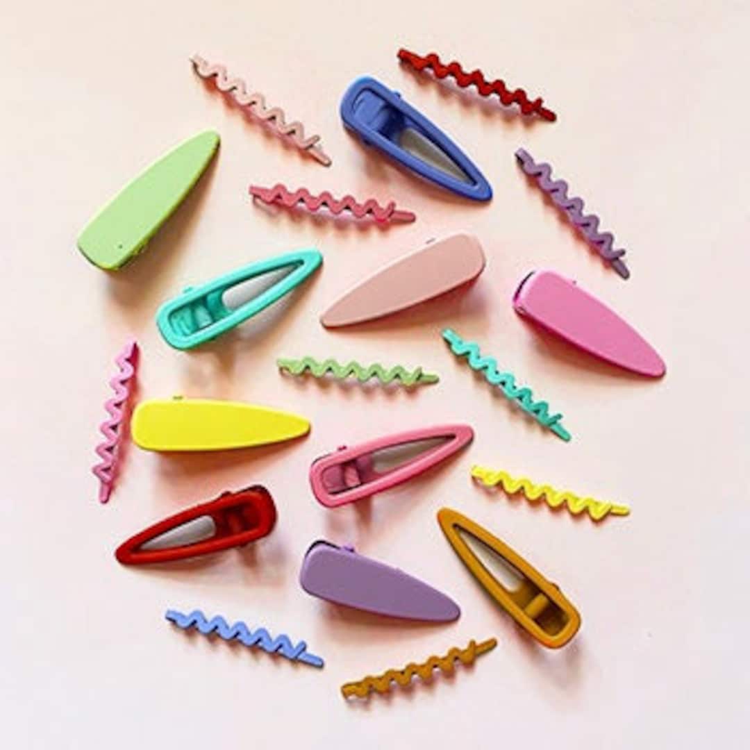 Colorful Color Pop Wavy Bobby Pins Neon Hair Clips (6 Colors Sets ...