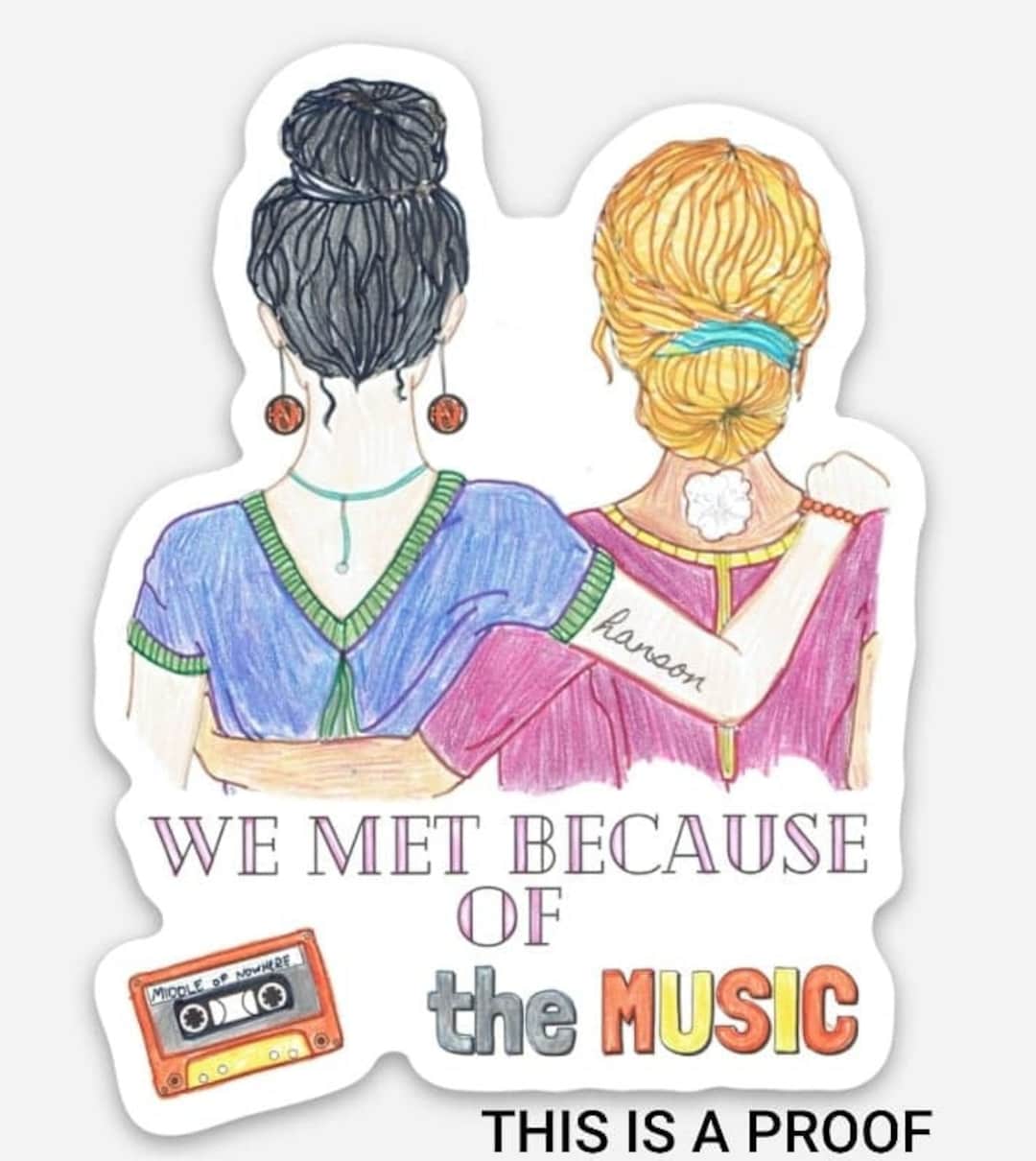 We Met Because of the Music Friendship Magnet - Etsy