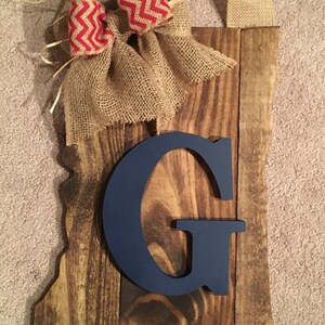Mississippi/state/distressed/stained/monogrammed/door Decor/wedding ...