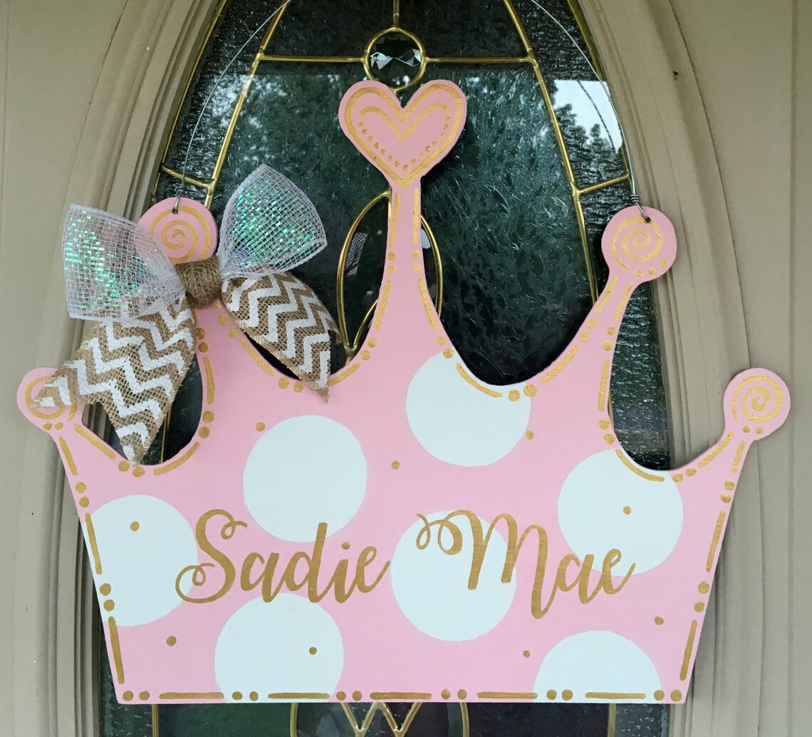 Baby Princess Door Hanger/tiara/crown/twins/it's a | Etsy