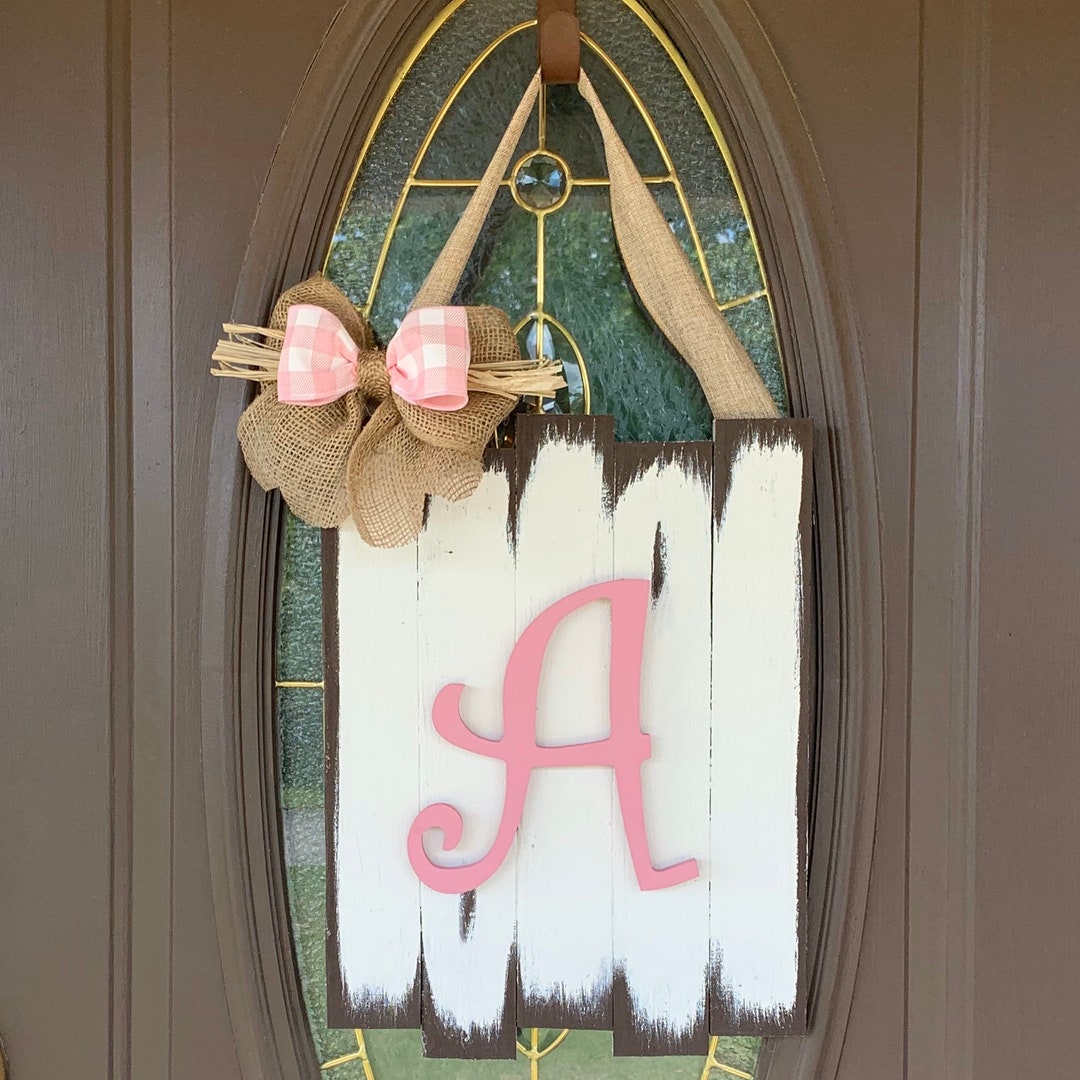 Rectangle/monogrammed/door Decor/staggered/wedding Gift/distressed ...