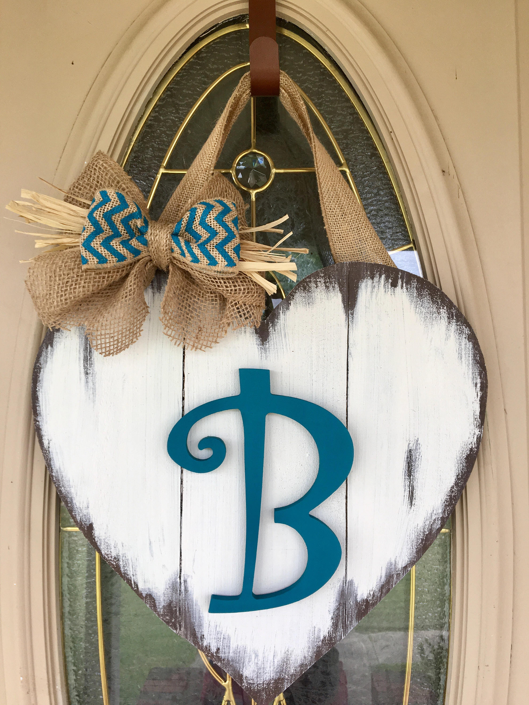 Heart/monogrammed/door Decor/wedding - Etsy