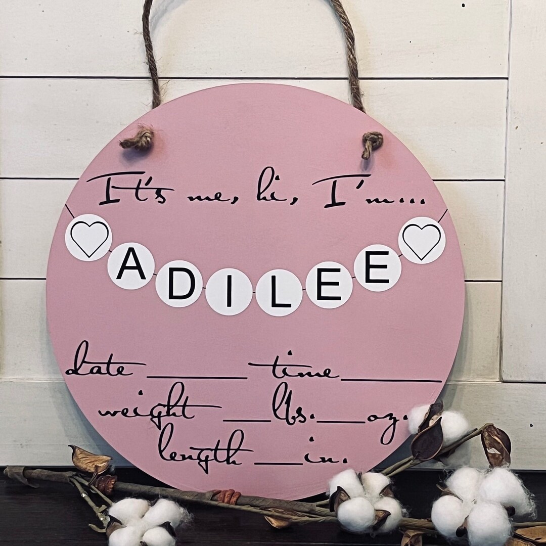 Friendship Bracelet Baby Door Hanger/personalized/nursery Decor/circle ...