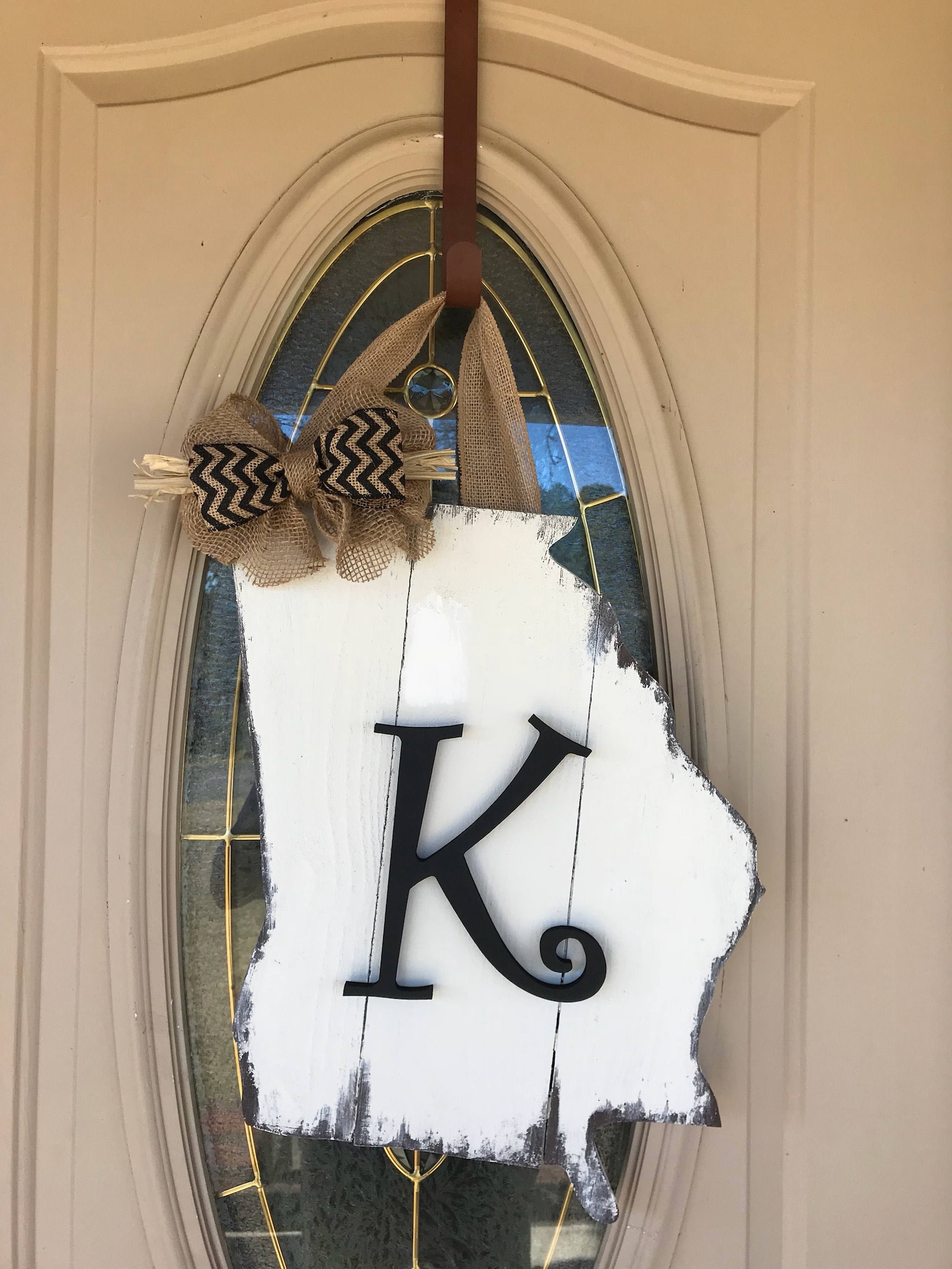 Georgia/state/distressed/monogrammed/door Decor/wedding - Etsy
