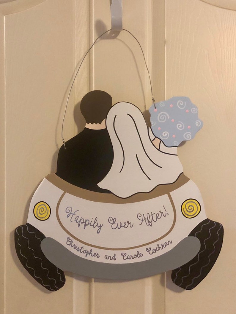 Just Married Door Hanger/wedding Decor/honeymoon Door - Etsy