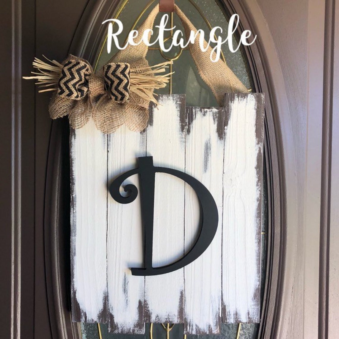 Rectangle/monogrammed/door Decor/staggered/wedding | Etsy