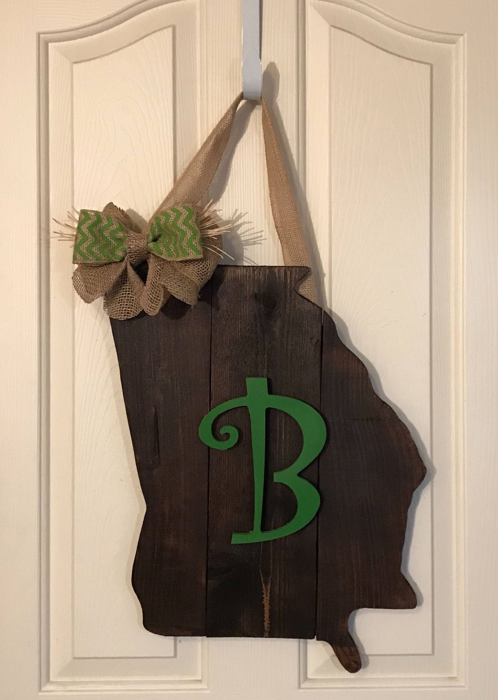 Georgia/state/distressed/monogrammed/door Decor/wedding - Etsy