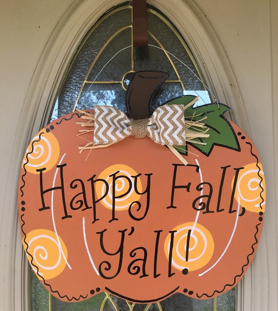 Home Décor Happy Fall Y'allWelcome Pumpkin Signs Home & Living etna.com.pe